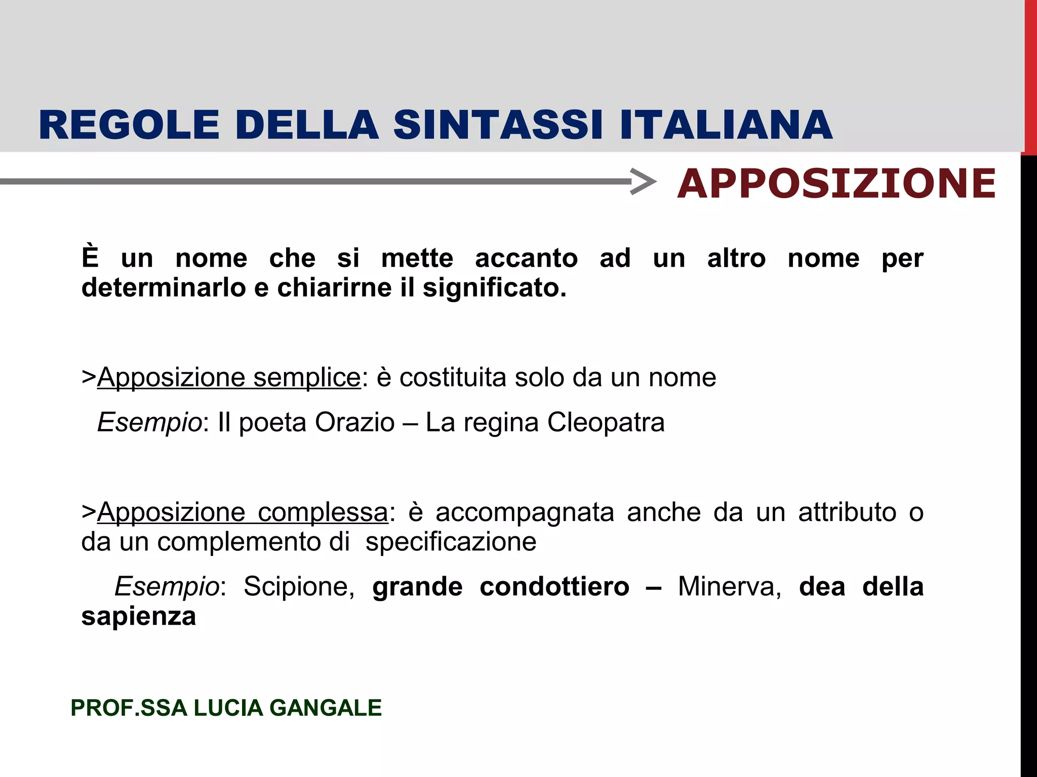 Regole sintassi in italiano | PPT