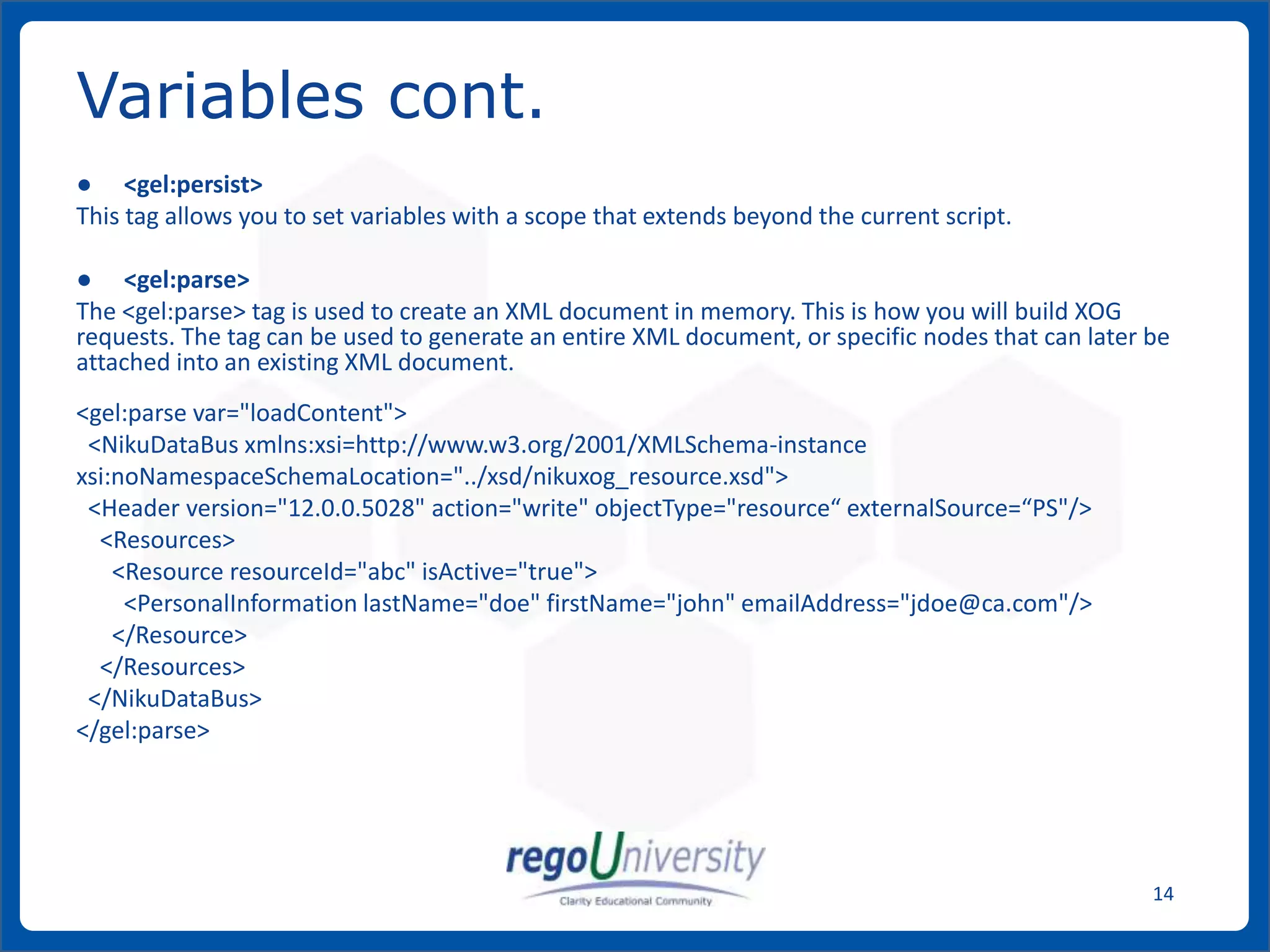 Rego University: Hidden Automation & Gel Scripting, CA PPM (CA Clarity PPM) | PPTX