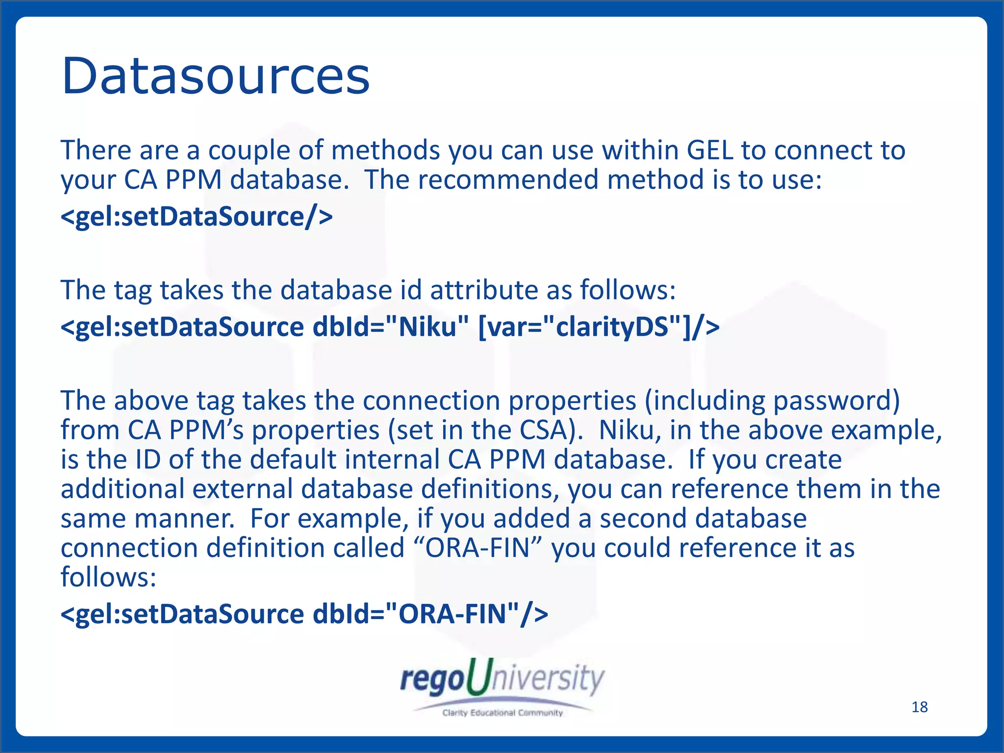 Rego University: Hidden Automation & Gel Scripting, CA PPM (CA Clarity PPM) | PPTX