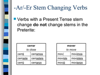 Reg preteritetense | PPT