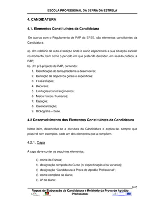 Regras para-a-elaboracao-pap | PDF