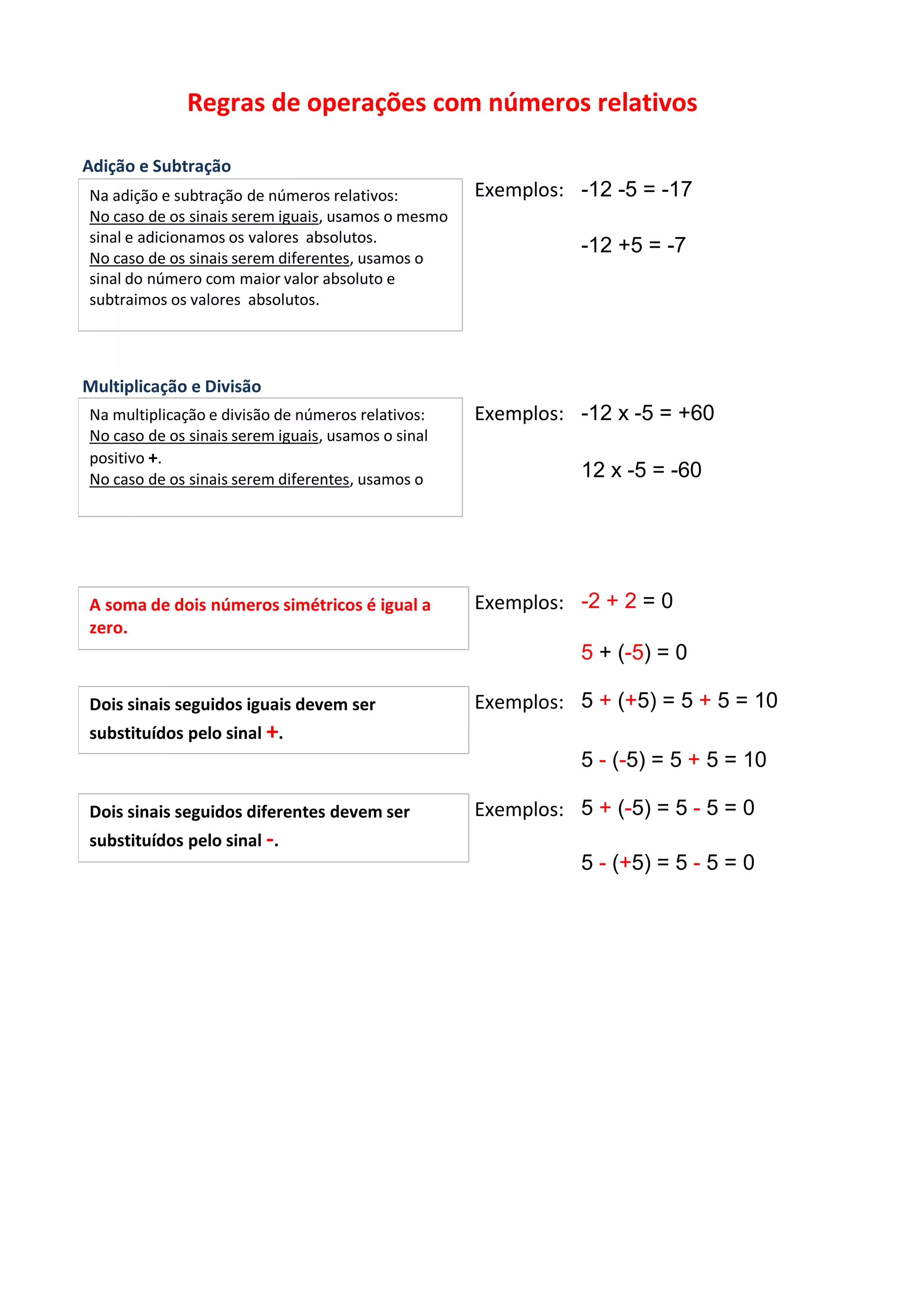 Regras da matemática | PDF