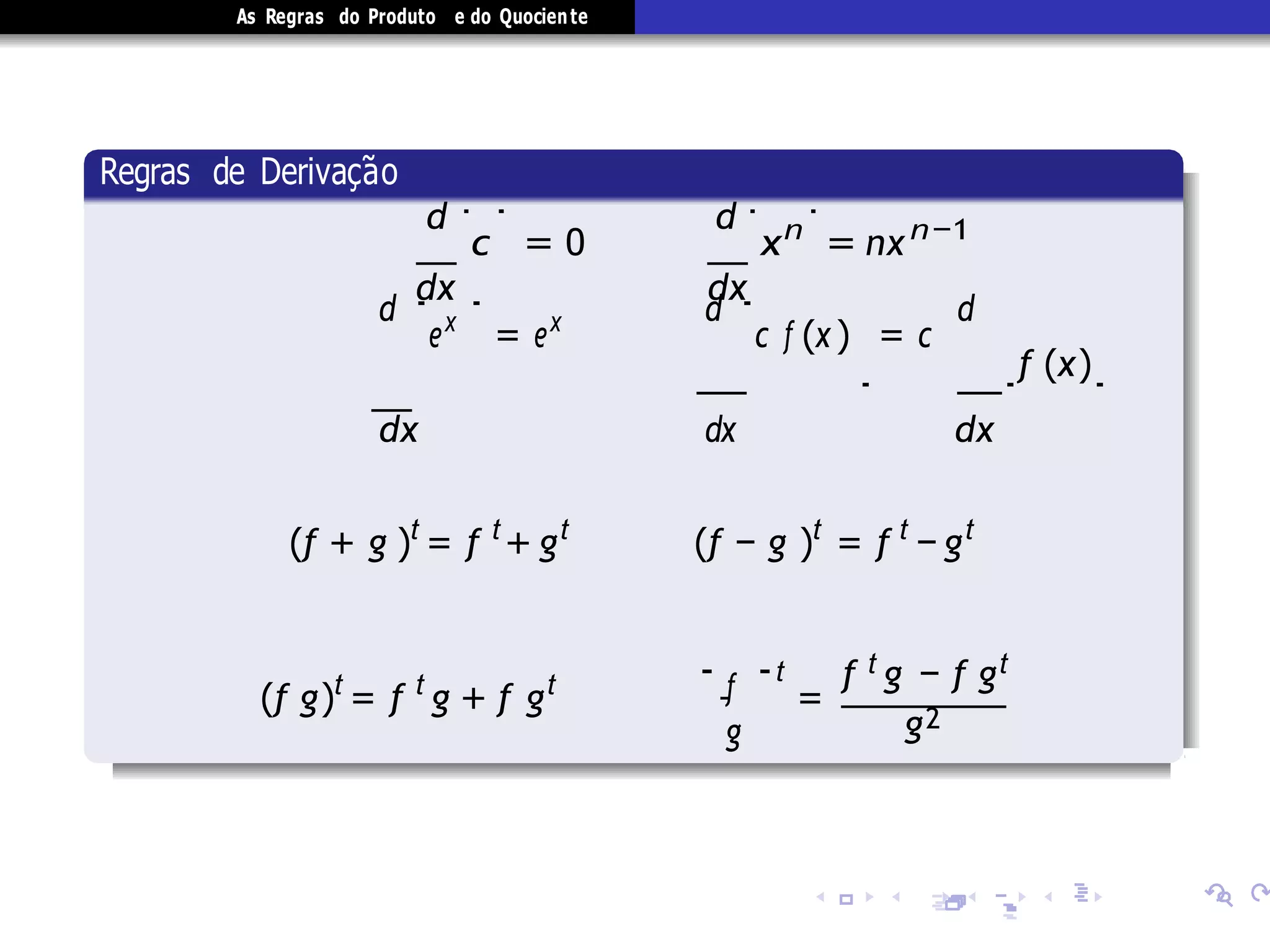 Regras Do Produto E Quociente Ppt