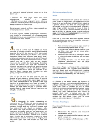 Regras do xadrez | DOCX