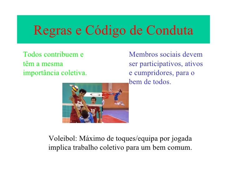 Regras e código de conduta