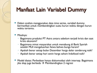 Regresi dummy | PPT