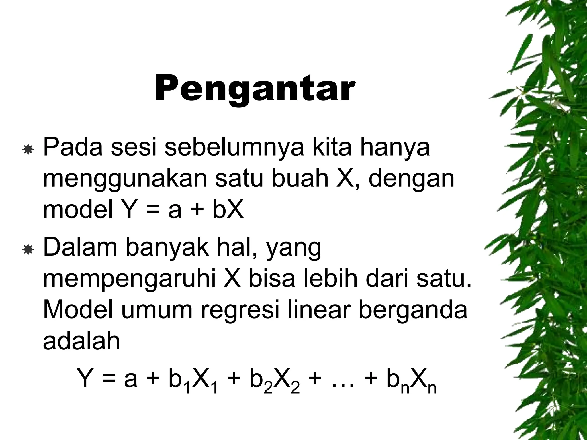 REGRESI-LINEAR-BERGANDA dengan menggunakan SPSS | PPT