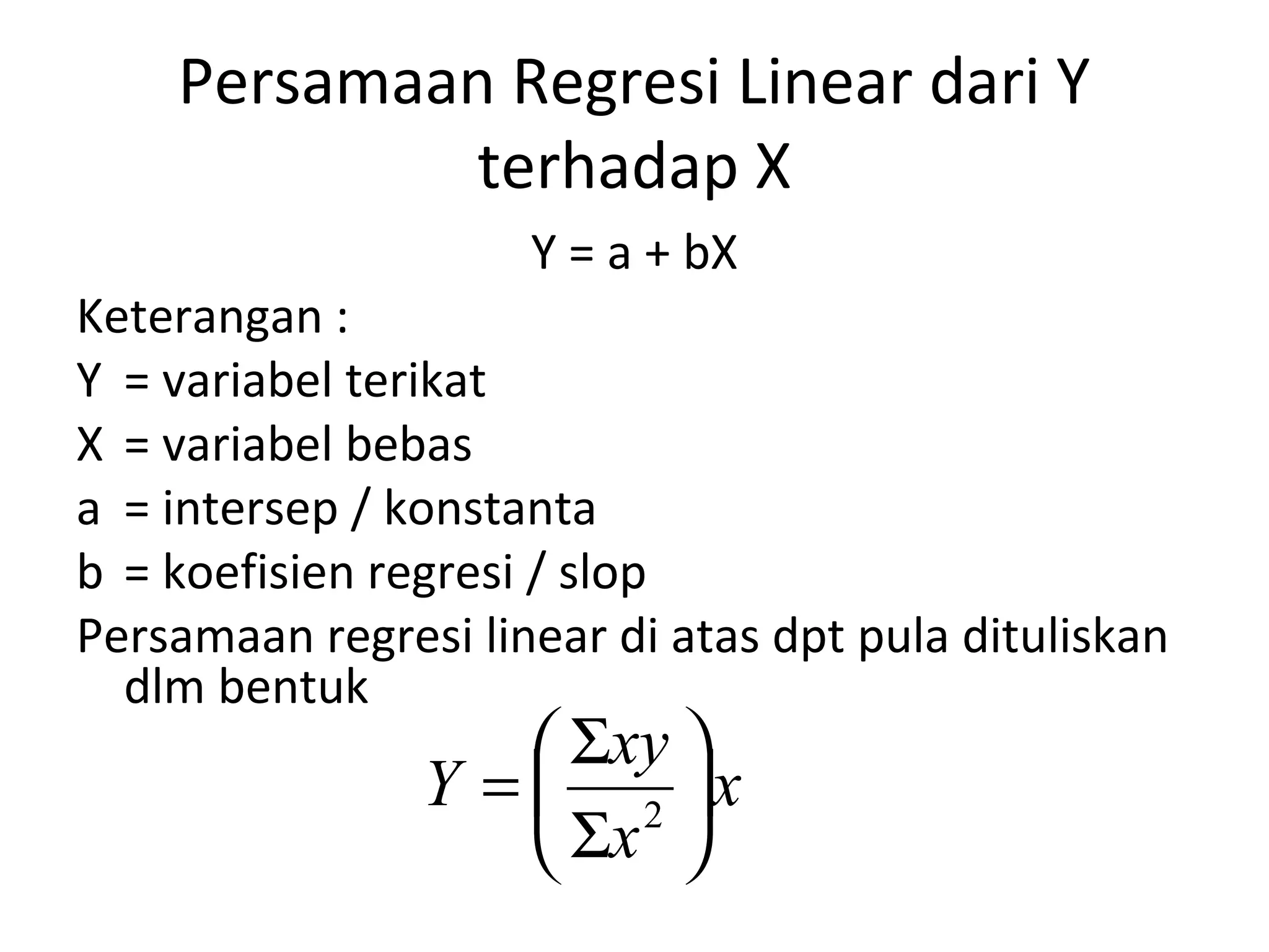 Regresi linier | PPT