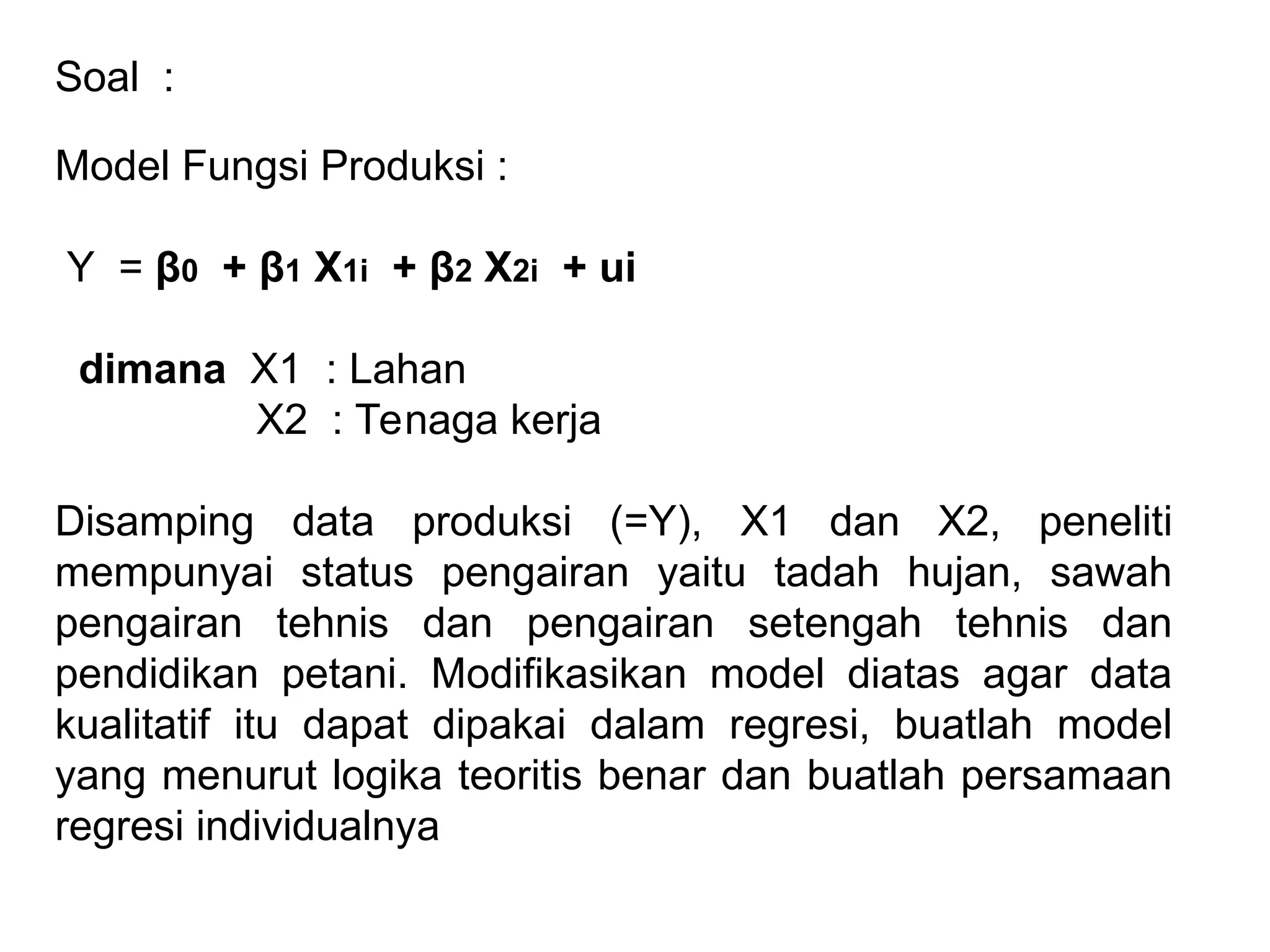 Regresi Atas Variabel Dummy Universitas Negeri | PPT