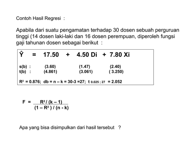 Regresi Atas Variabel Dummy Universitas Negeri | PPT