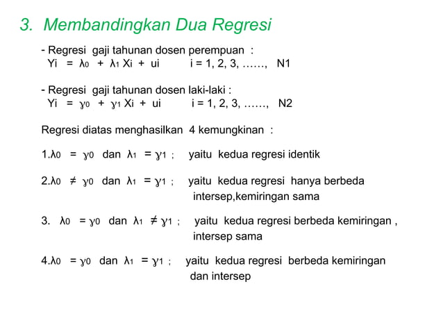 Regresi Atas Variabel Dummy Universitas Negeri | PPT