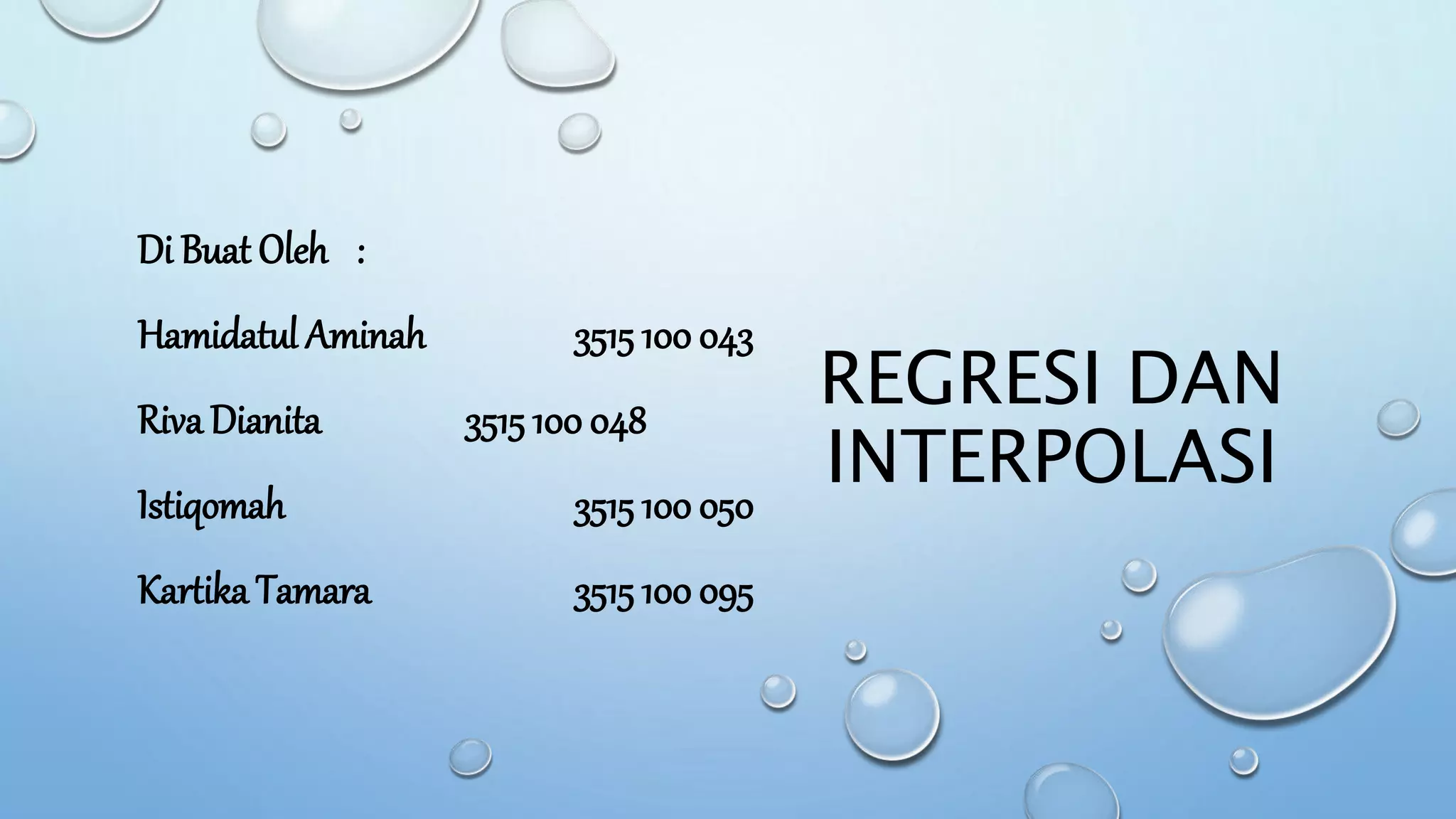 Regresi dan interpolasi | PPTX