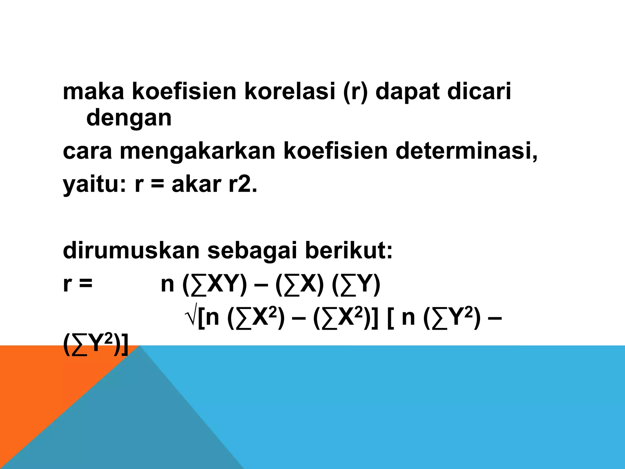 Regresi dan korelasi | PPTX