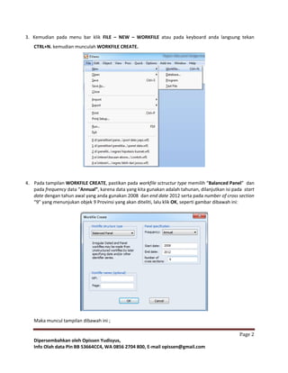 Regresi data panel dengan eviews | PDF