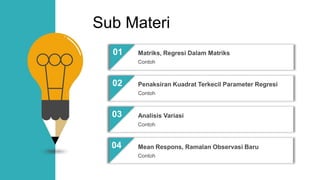 Regresi Dengan Pendekatan Matriks | PDF