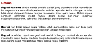 Regresi linear Nonlinear Statistic .pptx