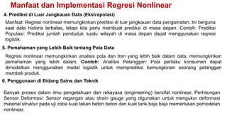 Regresi linear Nonlinear Statistic .pptx