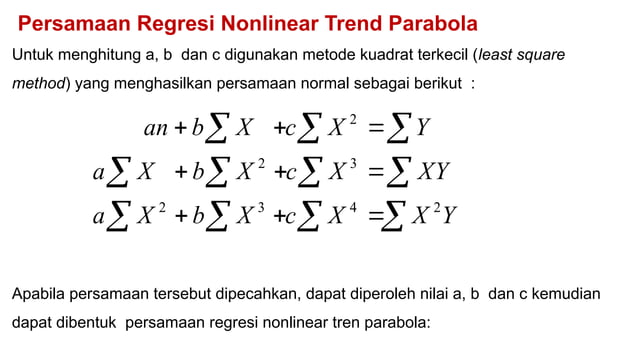 Regresi linear Nonlinear Statistic .pptx