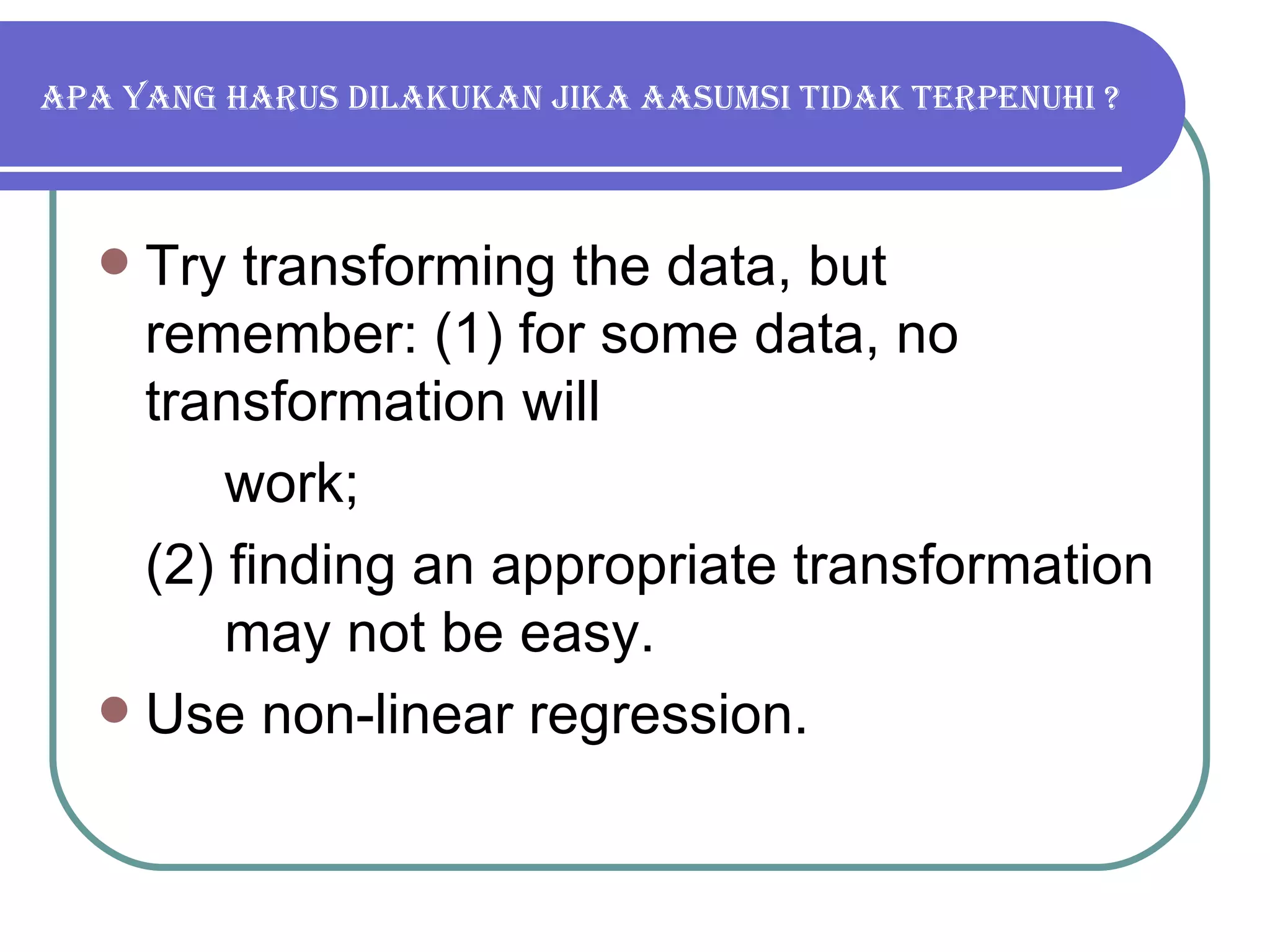 Regresi Linear Sederhana | PPT