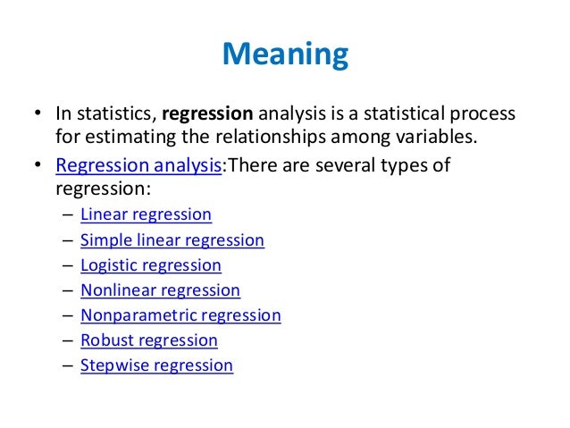 Regression Meaning