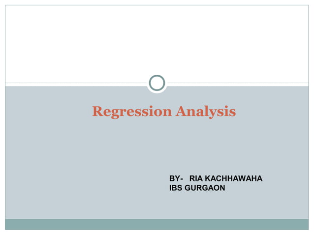 Regression | PPT