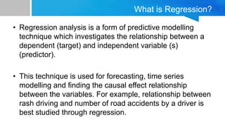 Regression & It's Types | PPTX