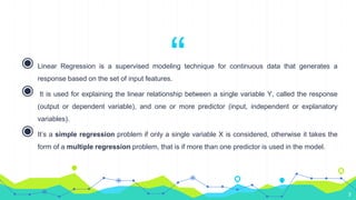 Regression analysis in R | PPTX