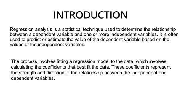 Regression | Linear | Regression Analysis | Complete Explanation | Regression | | PPT
