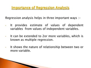 Biostatistics and Research Methodology - Regression | PPT