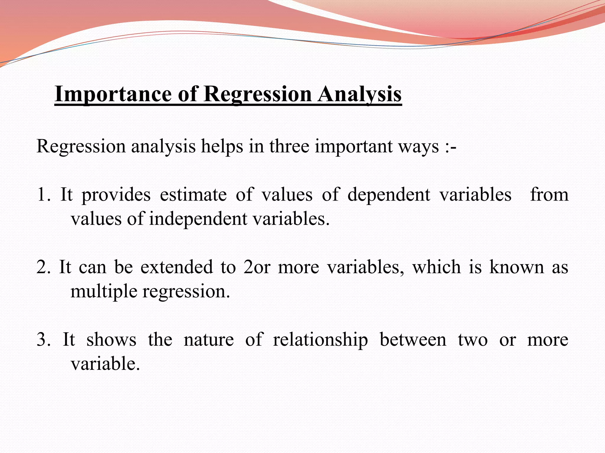 Regression analysis. | PPTX