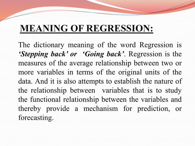 Regression analysis. | PPTX | Technology & Computing