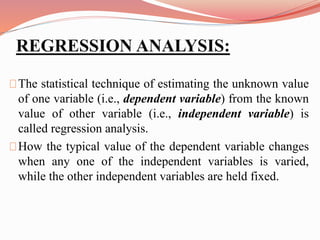 Regression analysis. | PPTX