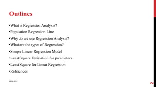Basics of Regression analysis | PPTX