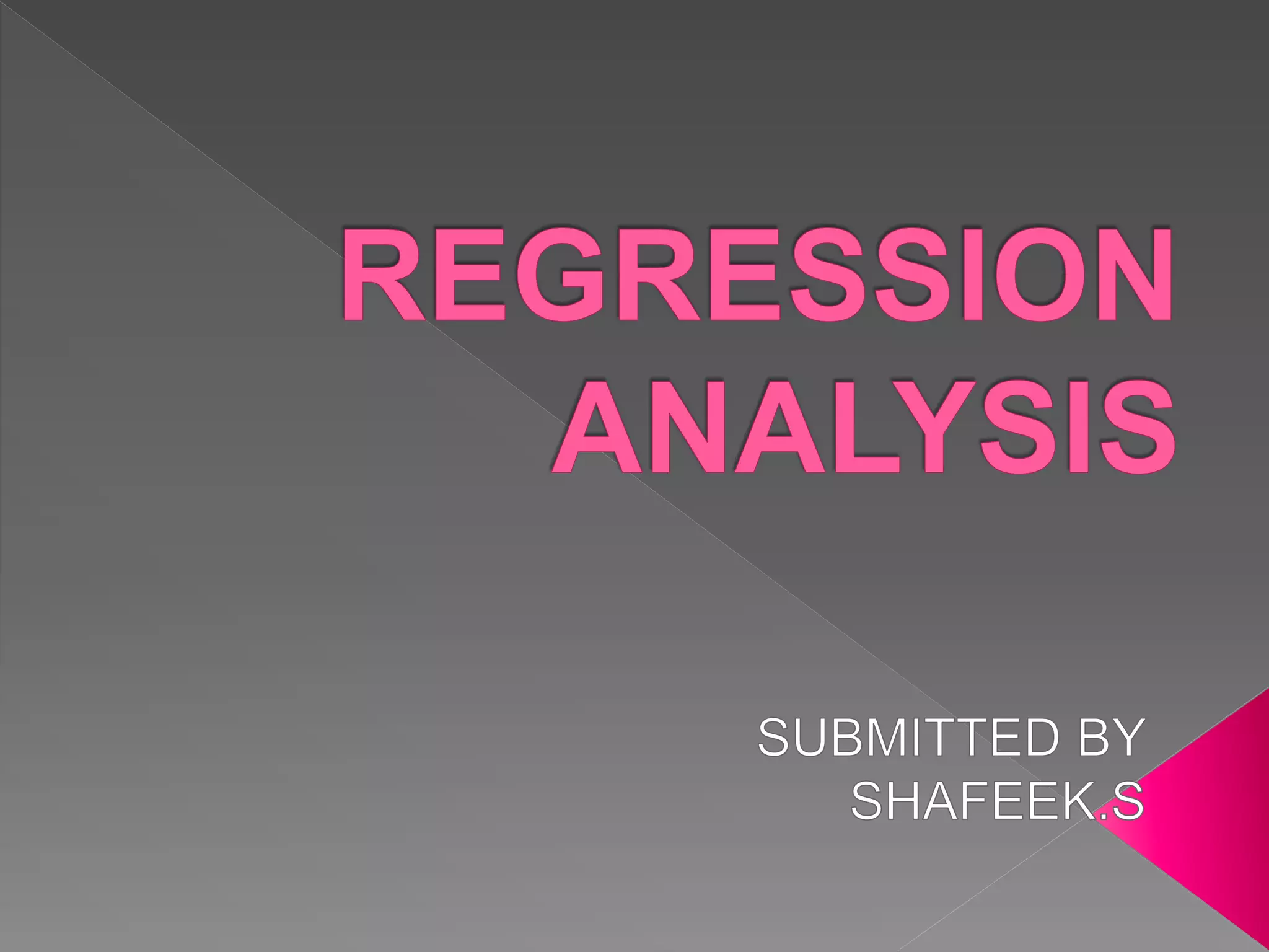 Regression analysis | PPTX