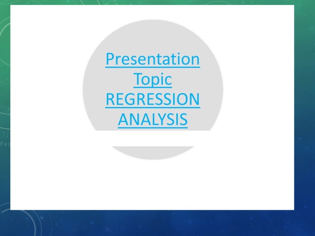 Regression analysis | PPT
