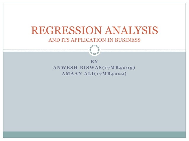 Regression analysis | PPT