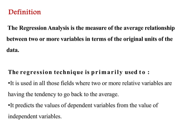 Regression analysis | PPTX | Physics | Science