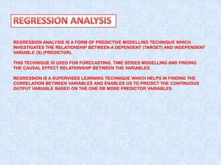 Regression analysis and its type | PDF