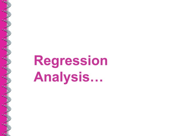 Regression Analysis.pptx | Technology & Computing