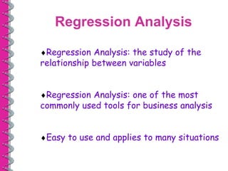 Regression Analysis.pptx | Technology & Computing