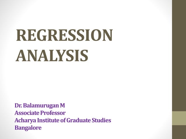 Regression analysis in Research Methodology.pptx