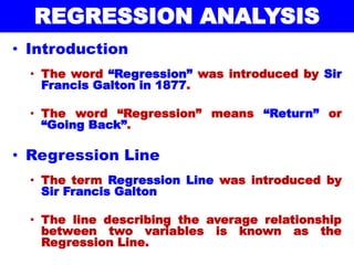 Regression Analysis-Economic Statistics.ppt