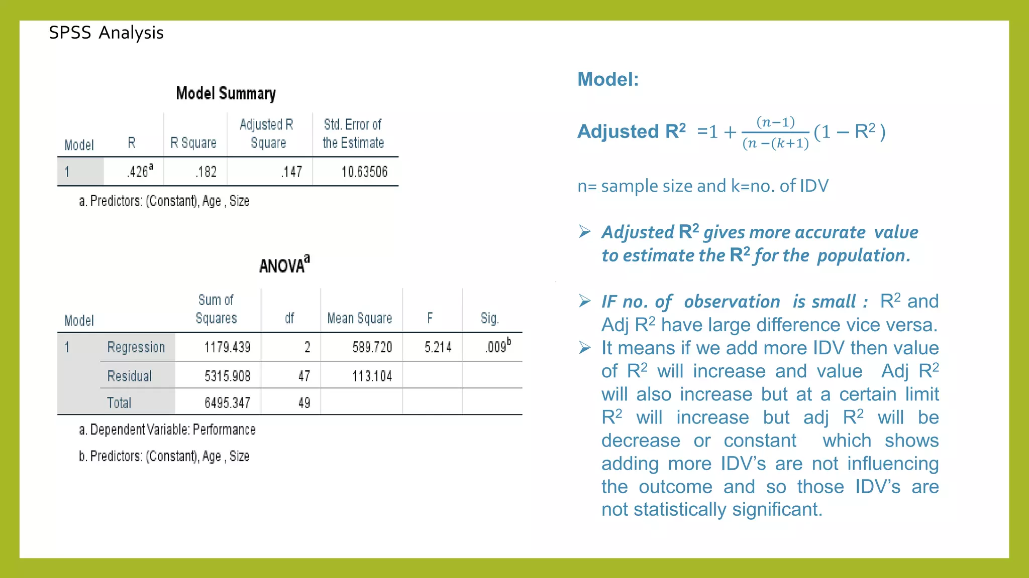 Regression analysis on SPSS | PPTX