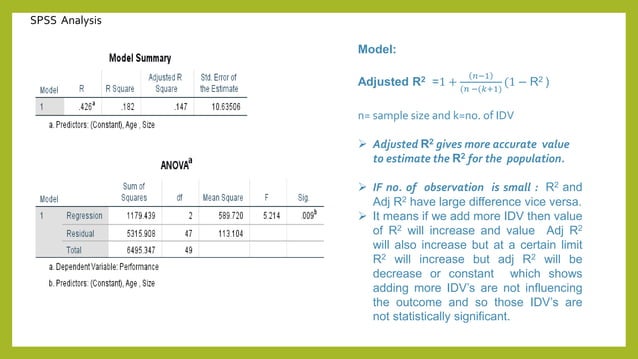 Regression analysis on SPSS | PPTX