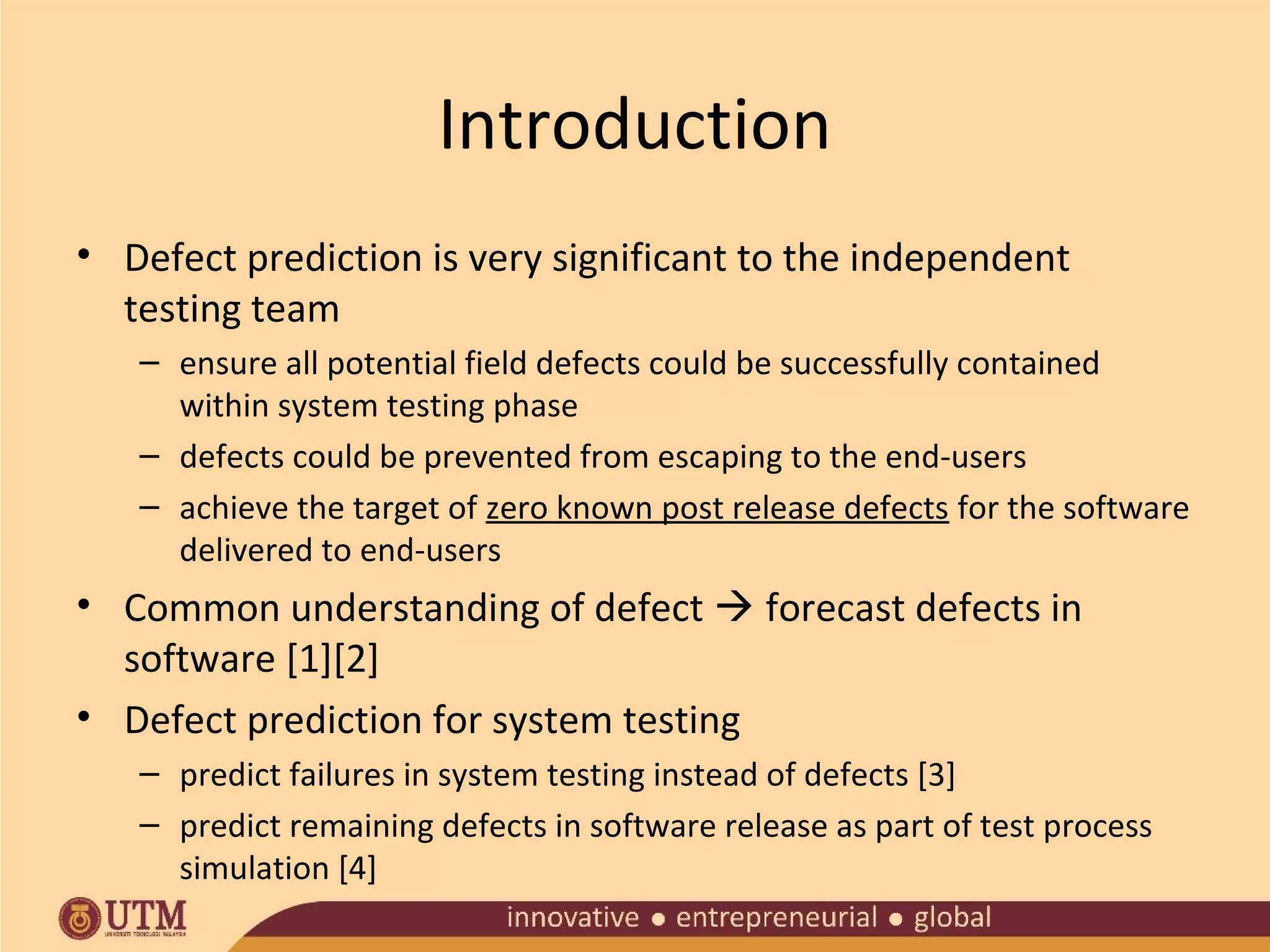 A Regression Analysis Approach For Building A Prediction Model For System Testing Defects Ppt