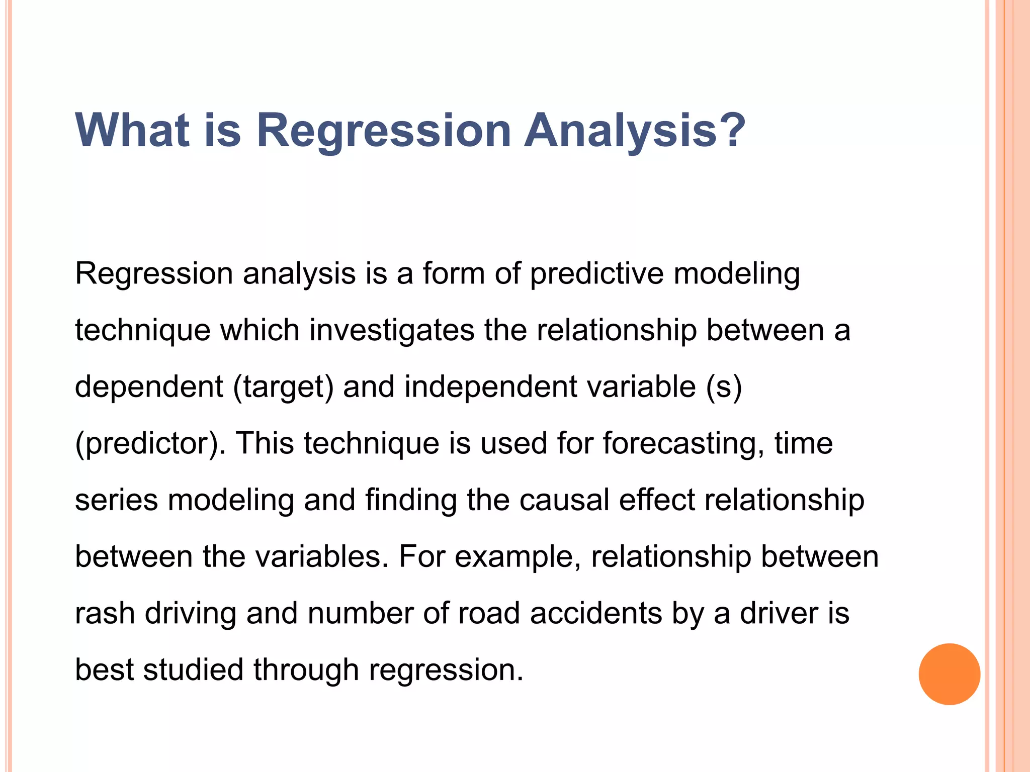 Regression analysis in HR | PPTX