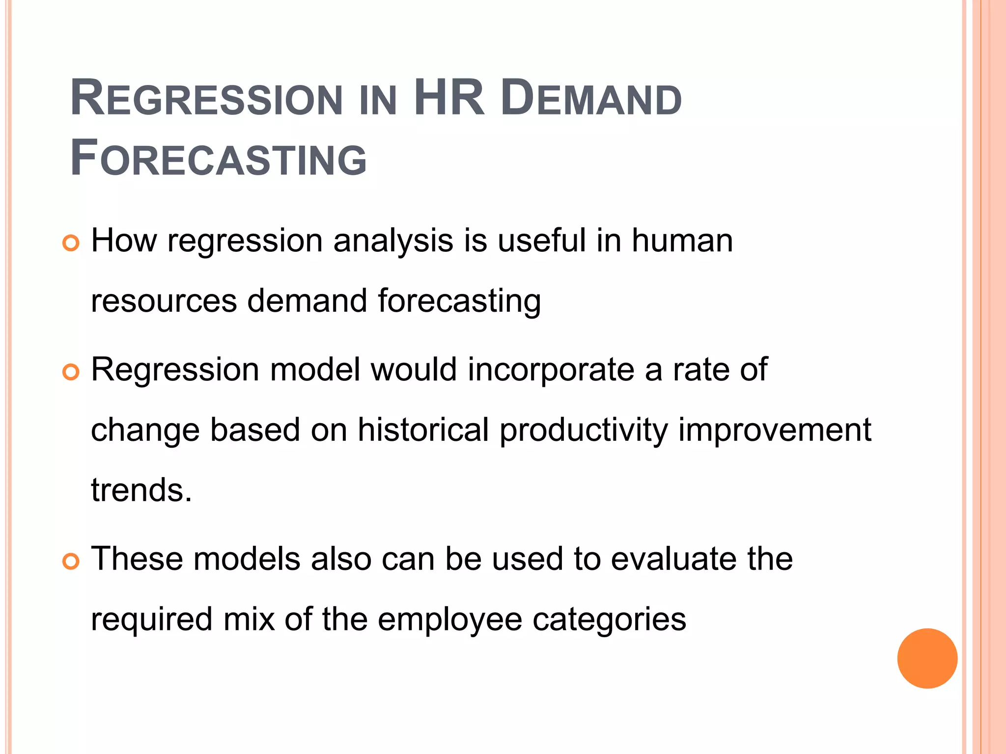 Regression analysis in HR | PPTX