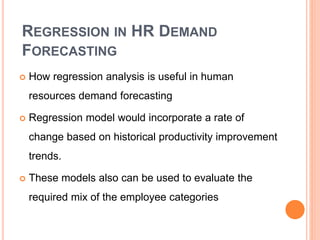 Regression analysis in HR | PPTX