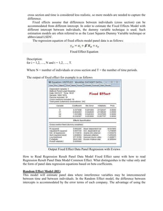 Regression Analysis of Panel Data using Estimation.pdf