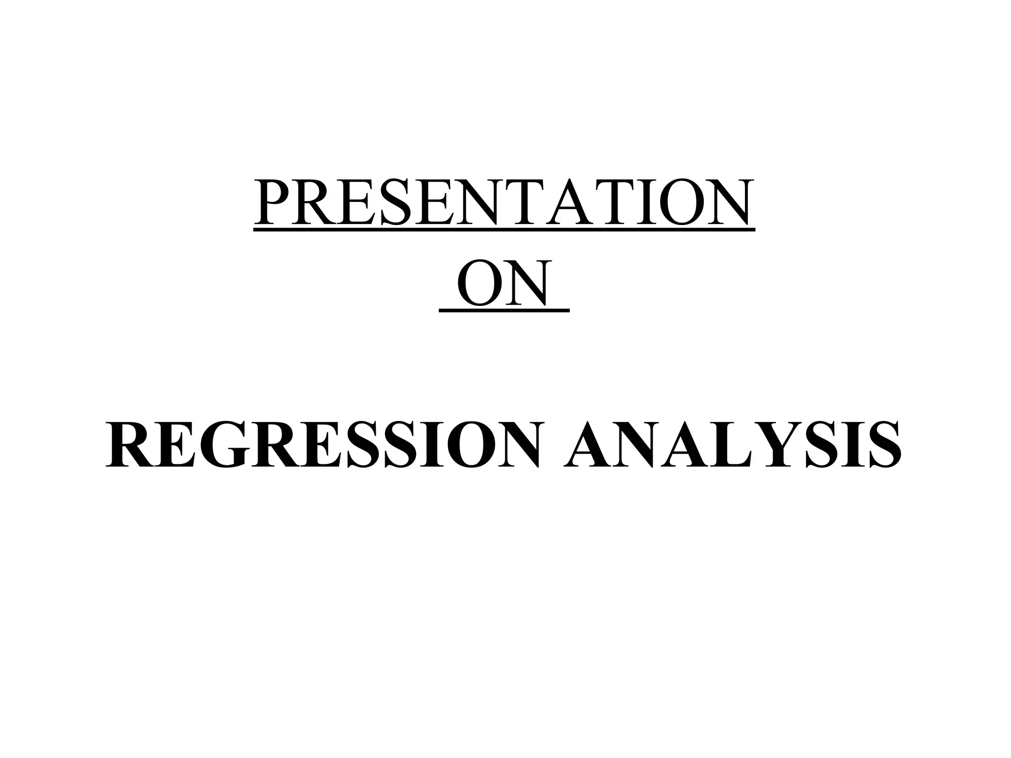 Regression analysis ppt | PPT